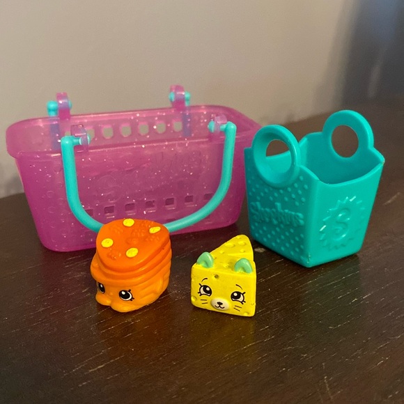 Moose | Toys | Shopkins Pink Shopping Basket Plastic Season 3 Toy Moose ...